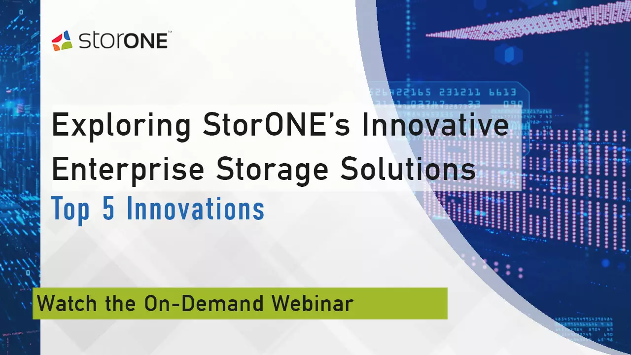Exploring Storone Innovative Enterprise Storage Webinar
